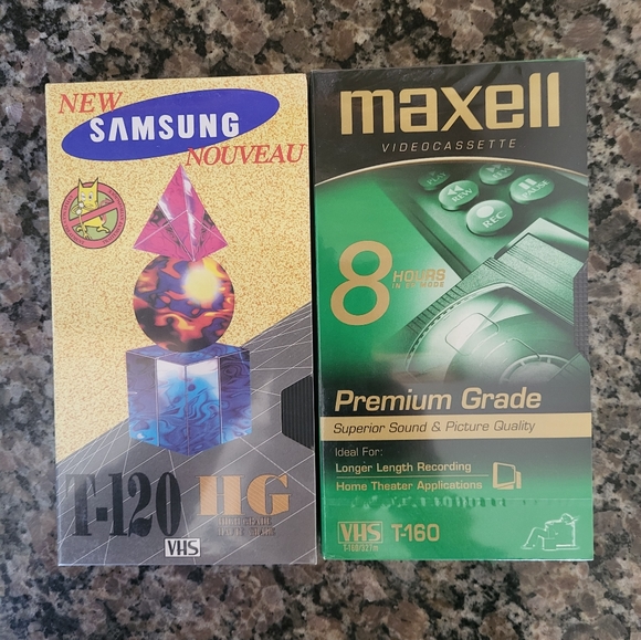 Samsung | Media | Lot Of 2 New Sealed Vhs Tape Maxwell T6 8 Hours ...